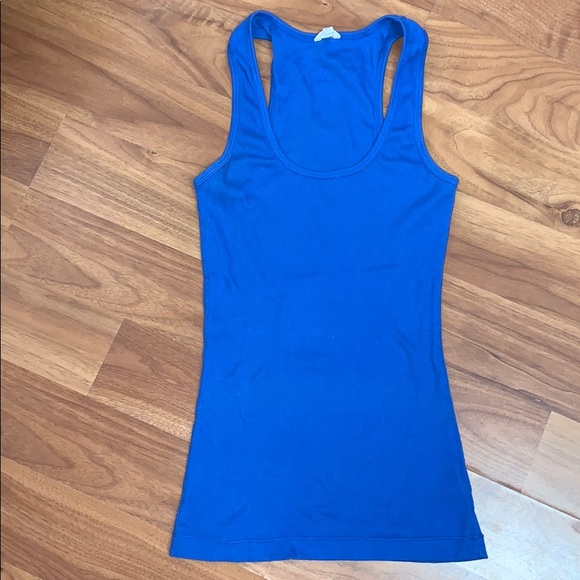 Heritage 1981 | Tops | Heritage 981 Blue Racerback Ribbed Tank Top ...